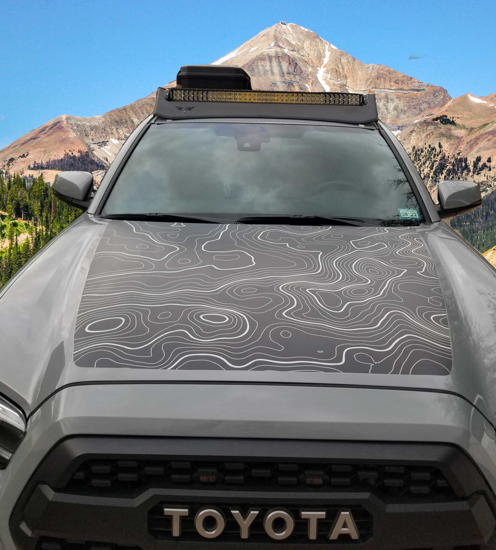 Custom Topo Map Vinyl Wrap Sheets | Topographic Design | SCS Wraps